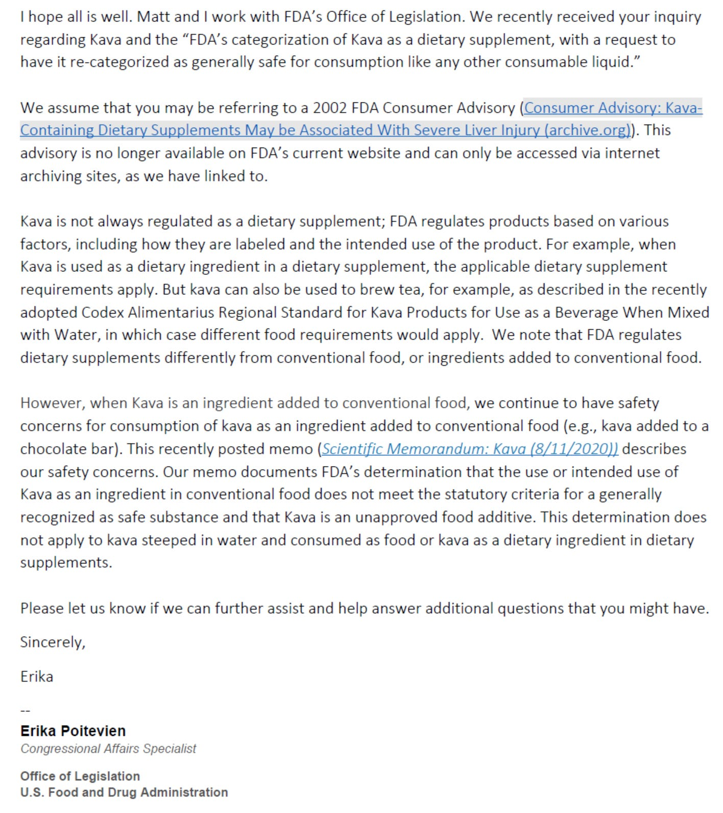 International Kava Organization (IKO) | Evolution Of FDA Regulations On ...